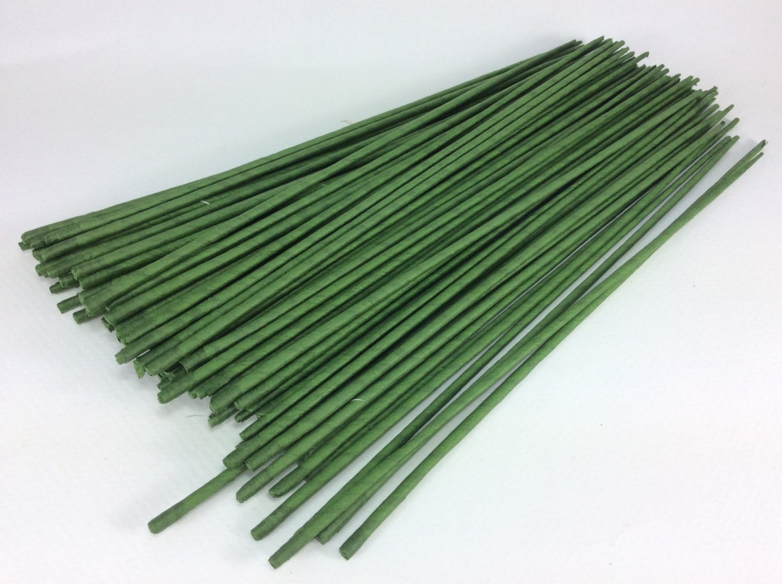100 Stems Large Long Big Length 10" X 3 Mm Floral Wire Flower Stem ...