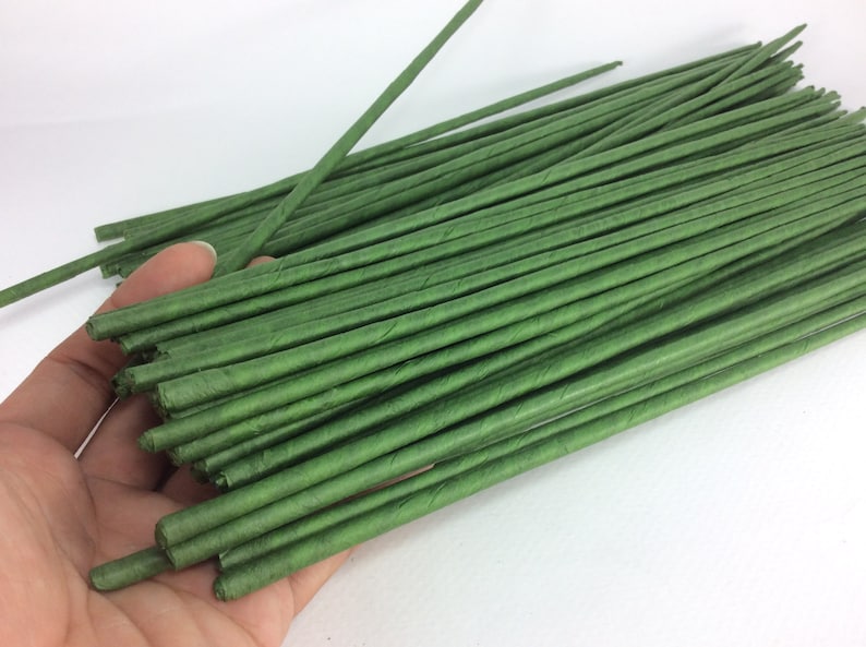 10 Stems Large Long Big Length 12 Inches X 4 Mm Floral Wire Flower Stem ...