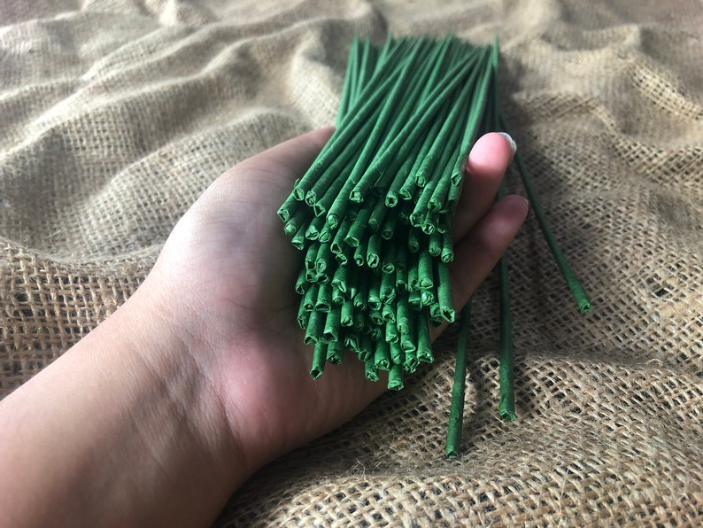100 Stems Large Long Big Length 12" X 3 Mm Floral Wire Flower Stem ...