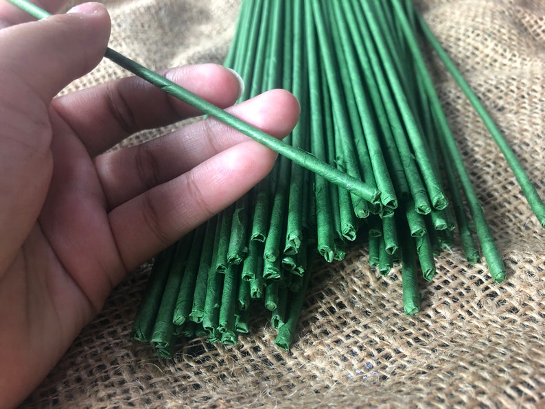 100 Stems Large Long Big Length 12" X 3 Mm Floral Wire Flower Stem ...