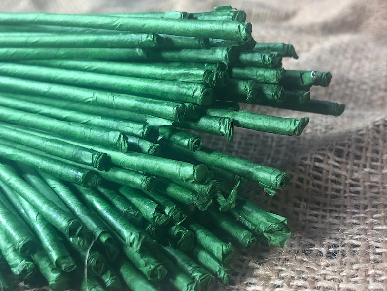 100 Stems Large Long Big Length 16" X 3 Mm Floral Wire Flower Stem ...