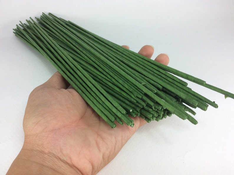 100 Stems Large Long Big Length 10" X 3 Mm Floral Wire Flower Stem ...
