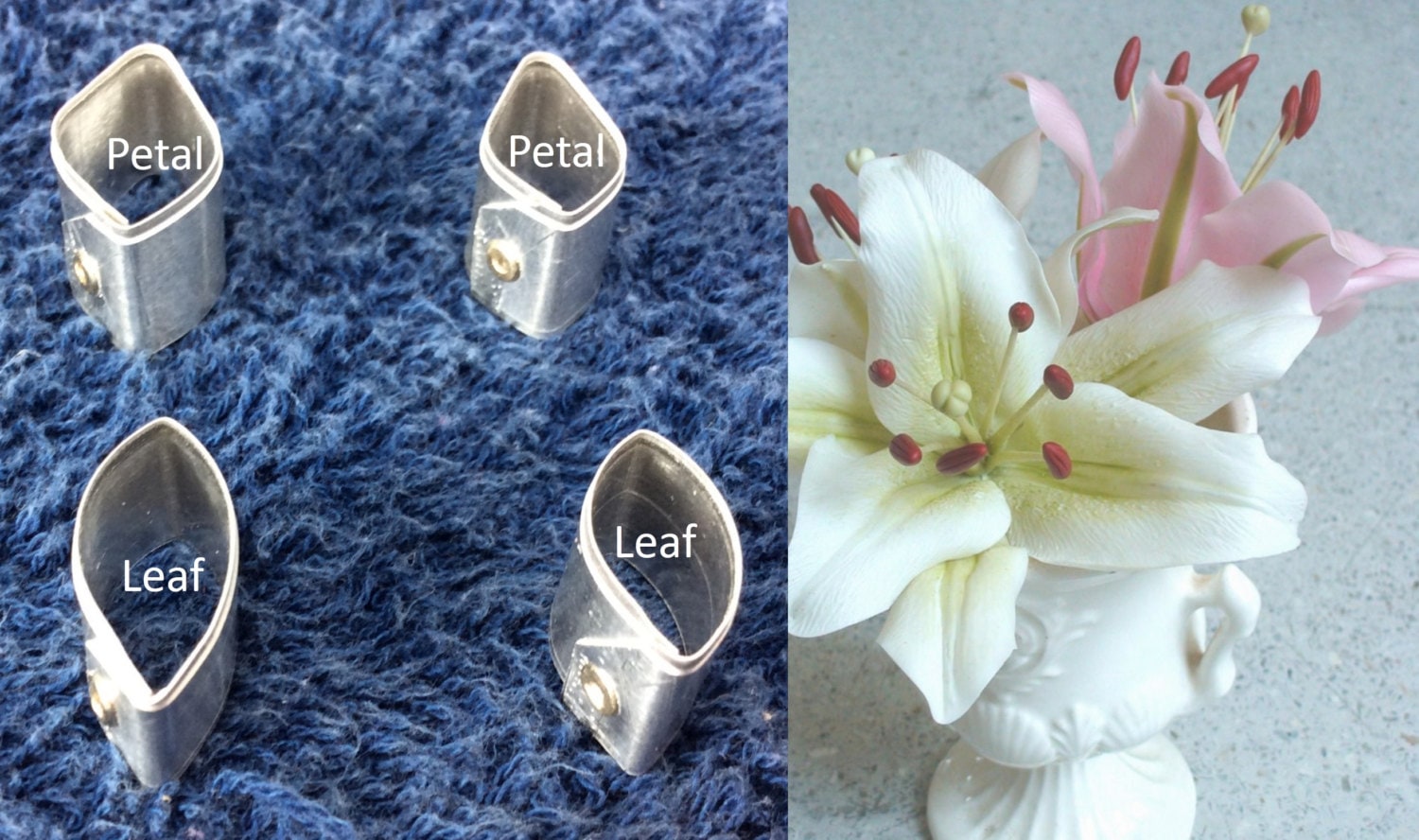 Cutter Lily Lilly Small Flower Petal Leaf Set Leaves Mold - Etsy