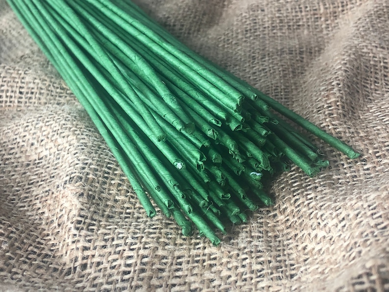 100 Stems Large Long Big Length 16" X 3 Mm Floral Wire Flower Stem ...