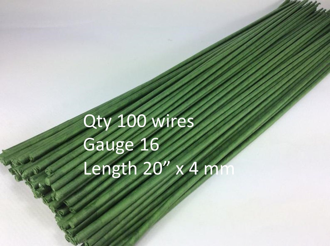 100 Stems Large Long Big Length 20 Inches X 4 Mm Floral Wire Flower ...