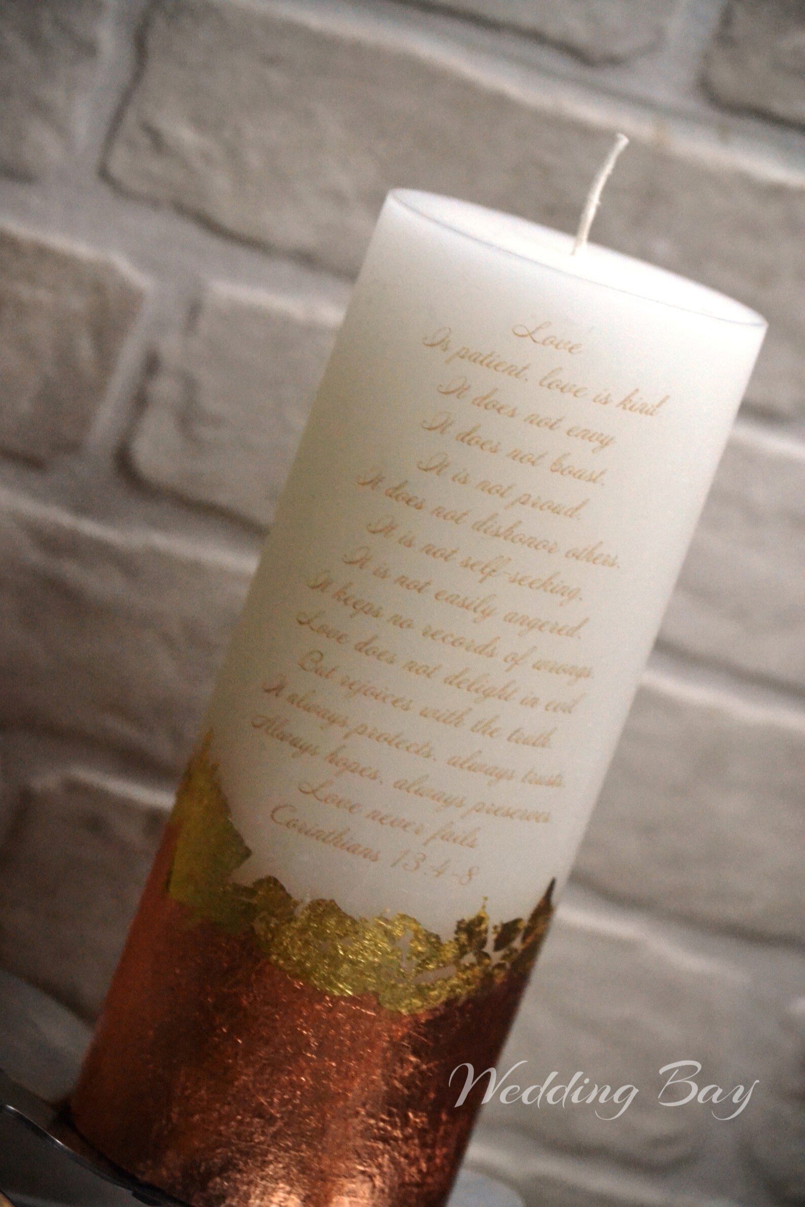 Rose Gold Unity Candle Set Wedding Candle Set Personalized | Etsy
