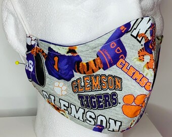 Clemson Face Mask - Etsy