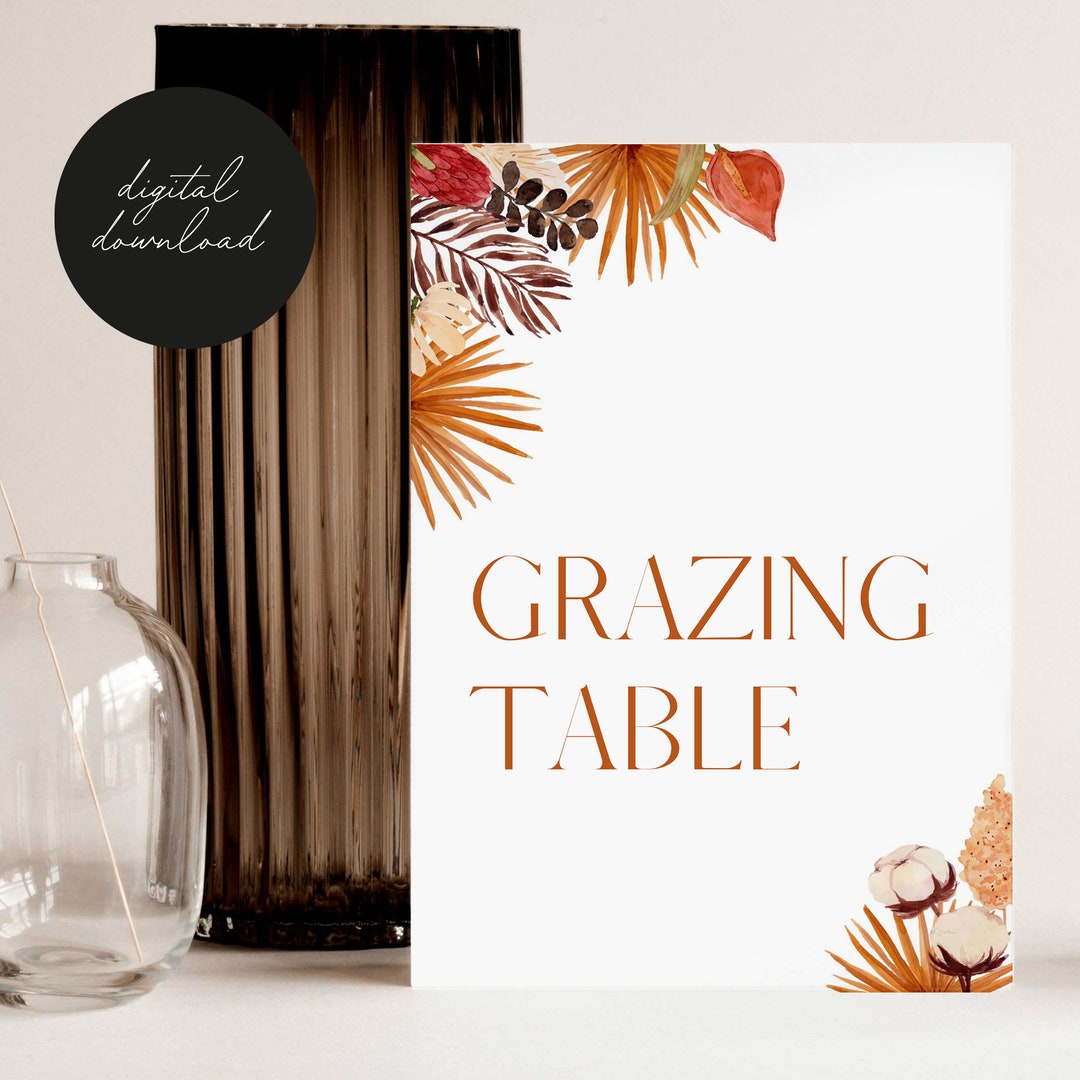 Grazing Table Sign Template Hen Do Signage Hen Do Itinerary - Etsy