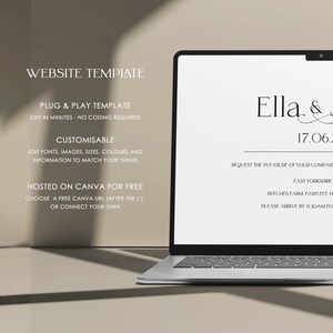 Elegant Wedding Website Template | Customize With Canva | Instant ...