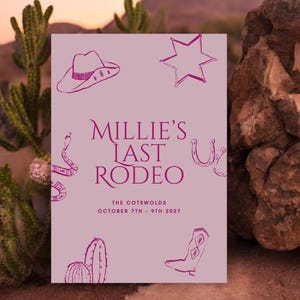 Editable Last Rodeo Hen Party Welcome Sign - Canva Template - Instant ...