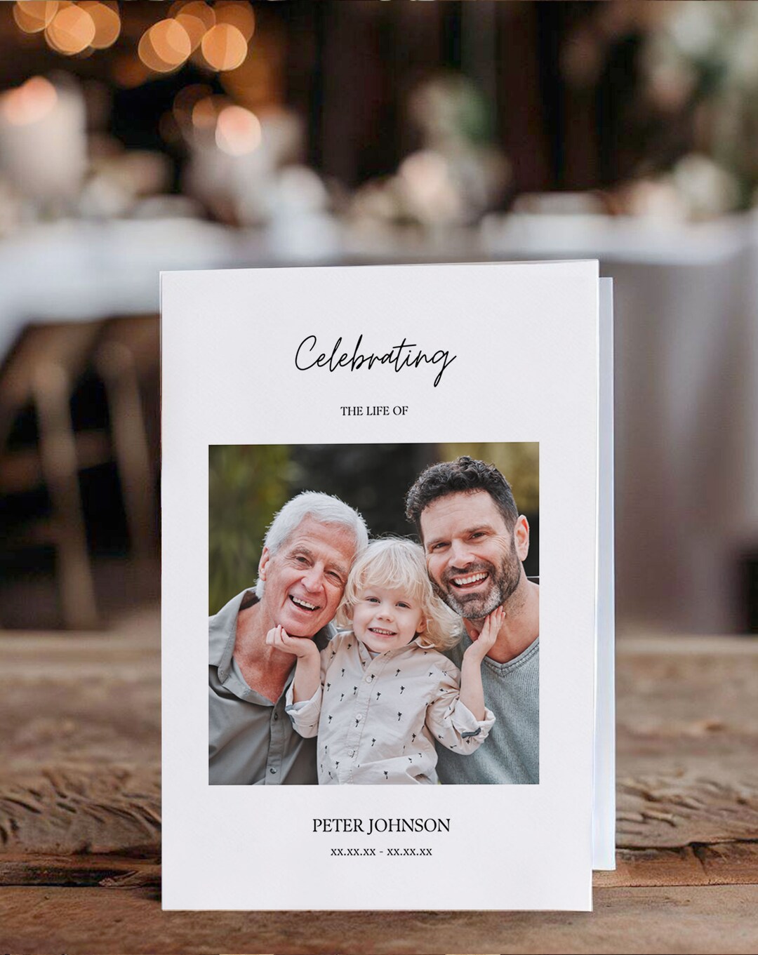 Funeral Program, Funeral Books With Photos, Editable Funeral Program ...