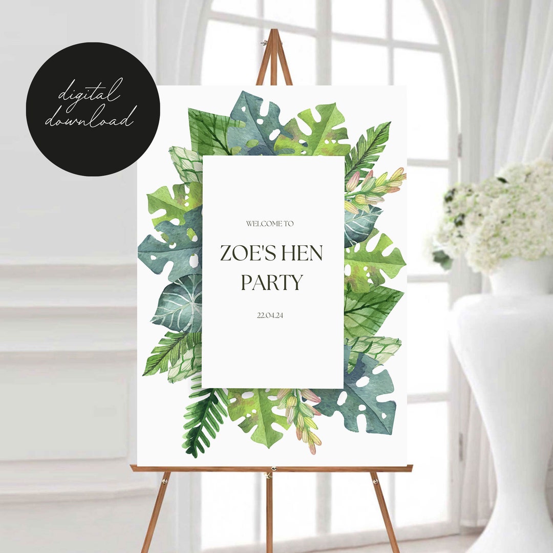 Hen Party Sign Hen Do Party Hen Do Signage Hen Itinerary - Etsy