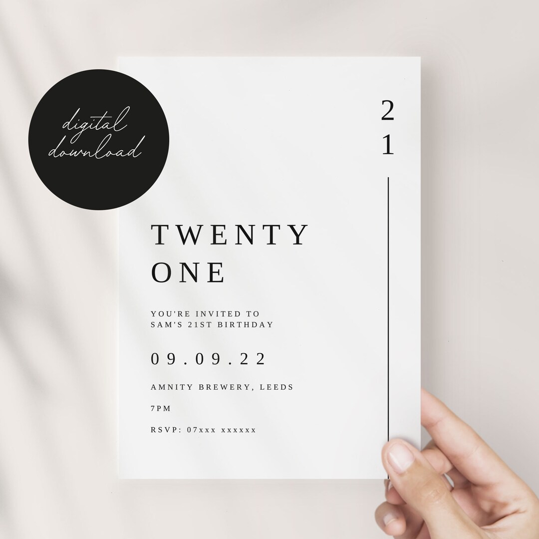 Customizable Birthday Party Invitation - Classic Design - Instant ...