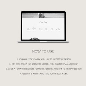 Elegant Wedding Website Template | Customize With Canva | Instant ...