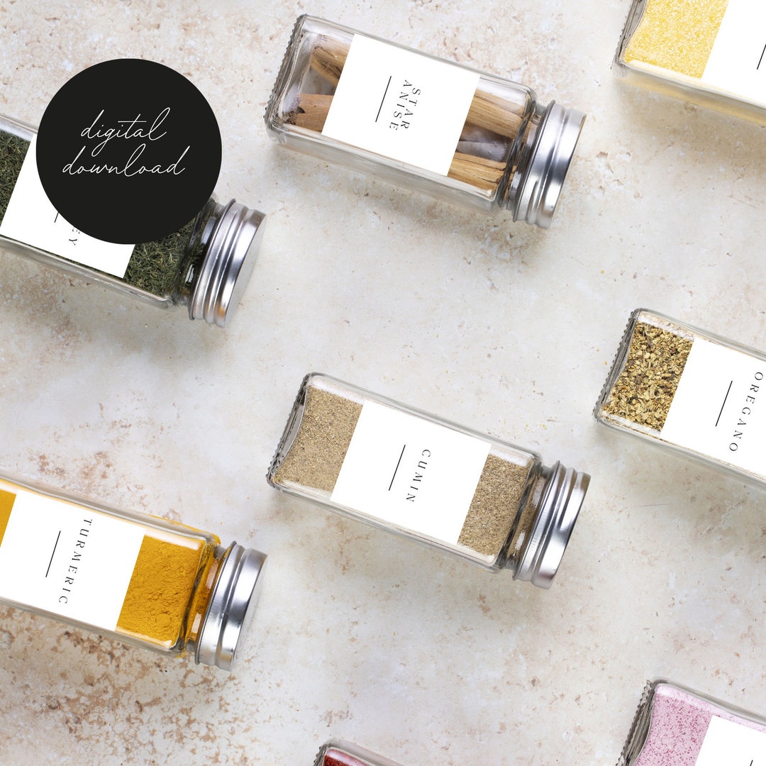 Food Labels, Small Pantry Stickers, Digital Kitchen Organisation ...