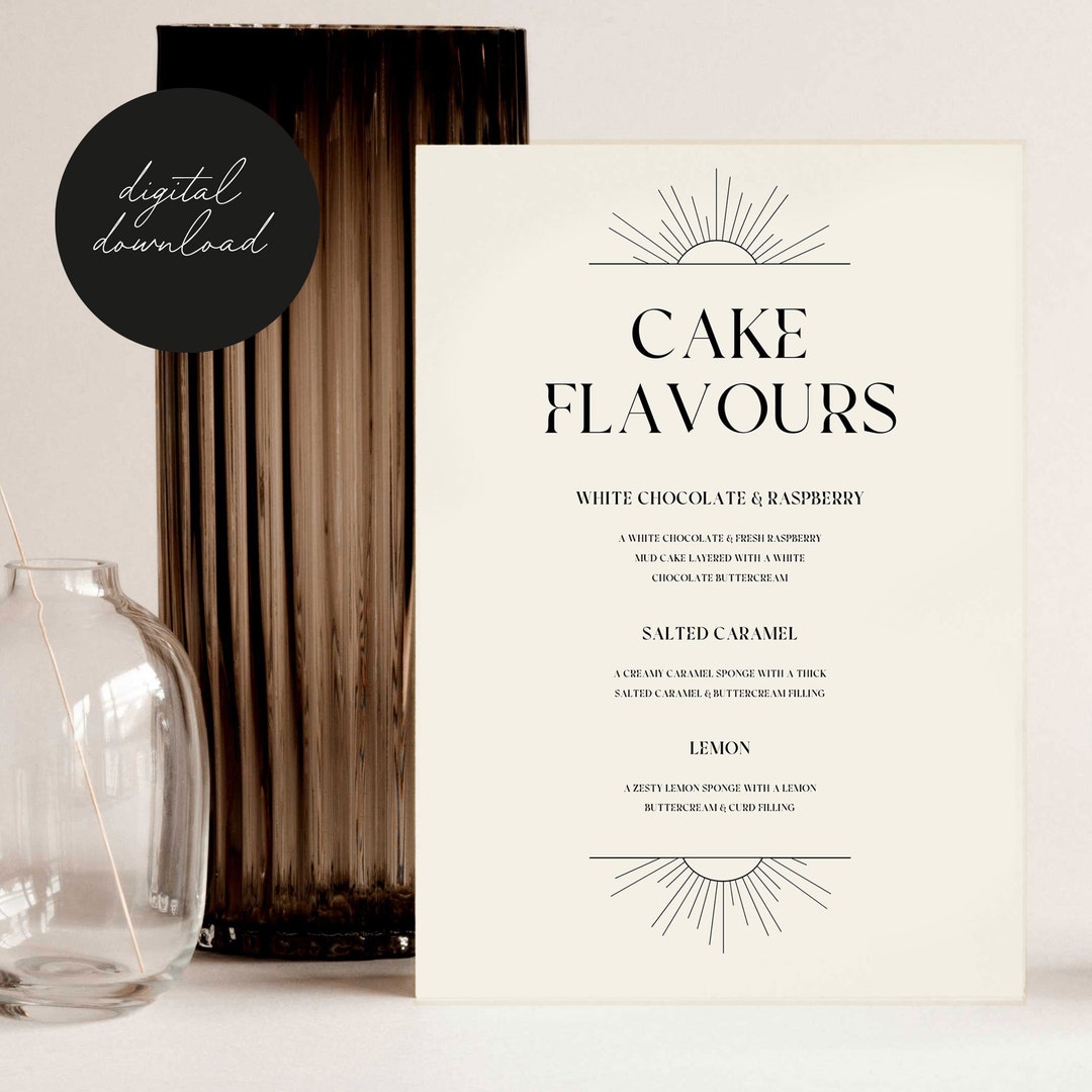 Editable Cake Sign, Wedding Venue Signage, Editable Template, Digital ...