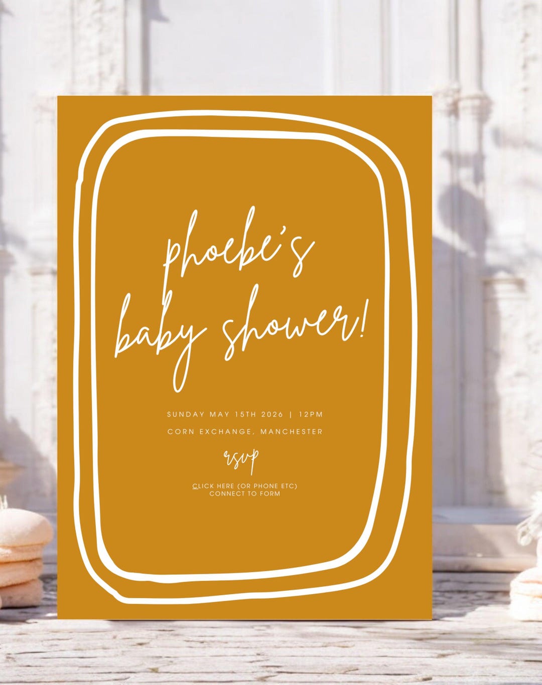 Phoebe Doodle Baby Shower Invitation Digital Canva Template - Etsy
