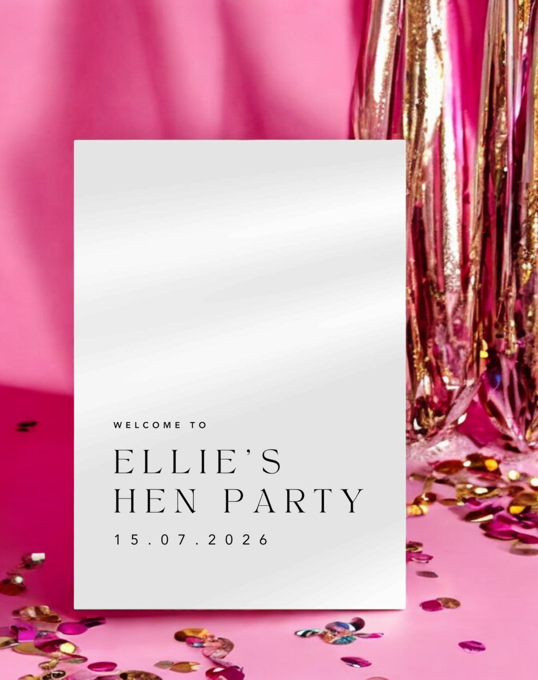 Minimalist Hen Party Welcome Sign Template - Editable Digital Download ...