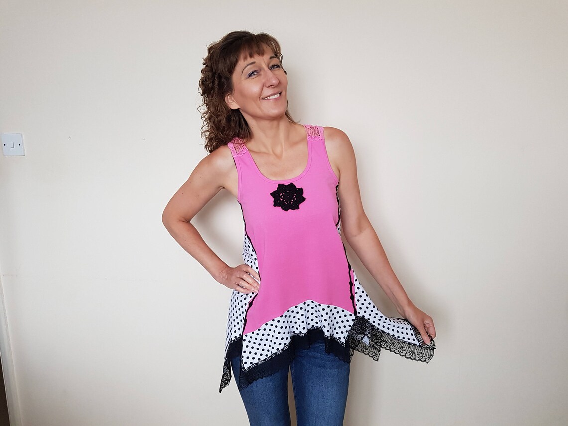 Upcycled Tank Top for Women Upcycled Tunics Recycled - Etsy UK
