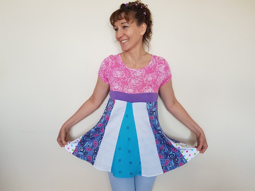 Upcycled Clothing Recycled Clothes Upcycled Tunic Tops Summer Tops for ...