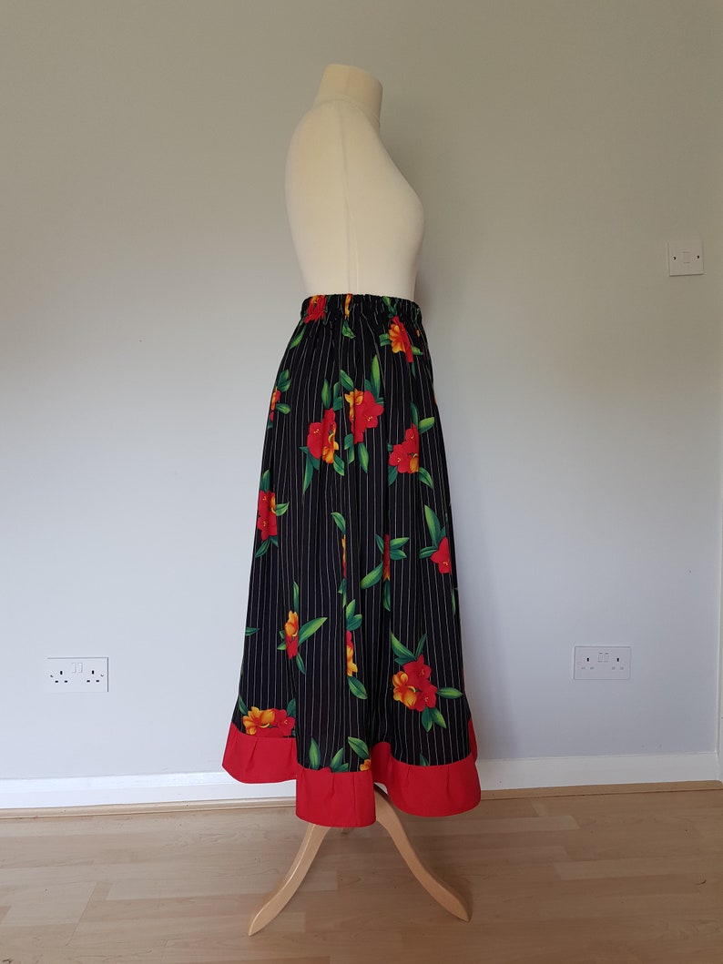 Mexican Skirt Women Floral Skirts for Women Boho Maxi Skirt Ruffle ...