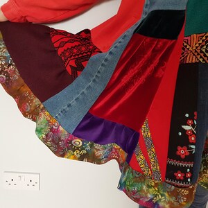 Red Denim Duster Coat, Plus Size Clothing, Plus Size Boho Jacket ...