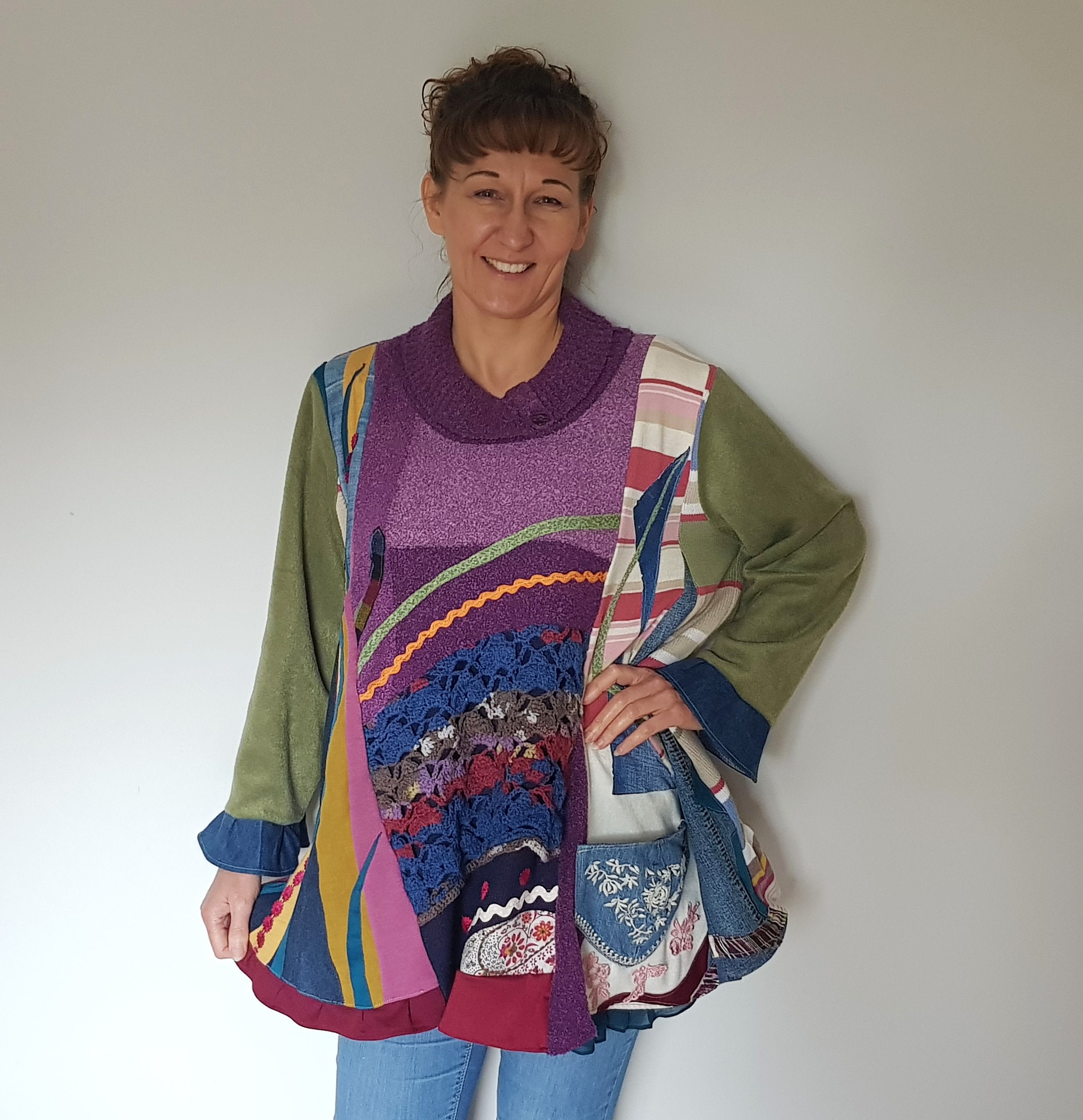 Upcycled Sweater Tunic, Womens Tunic Tops, Pls Size Clothing, Upcycle ...