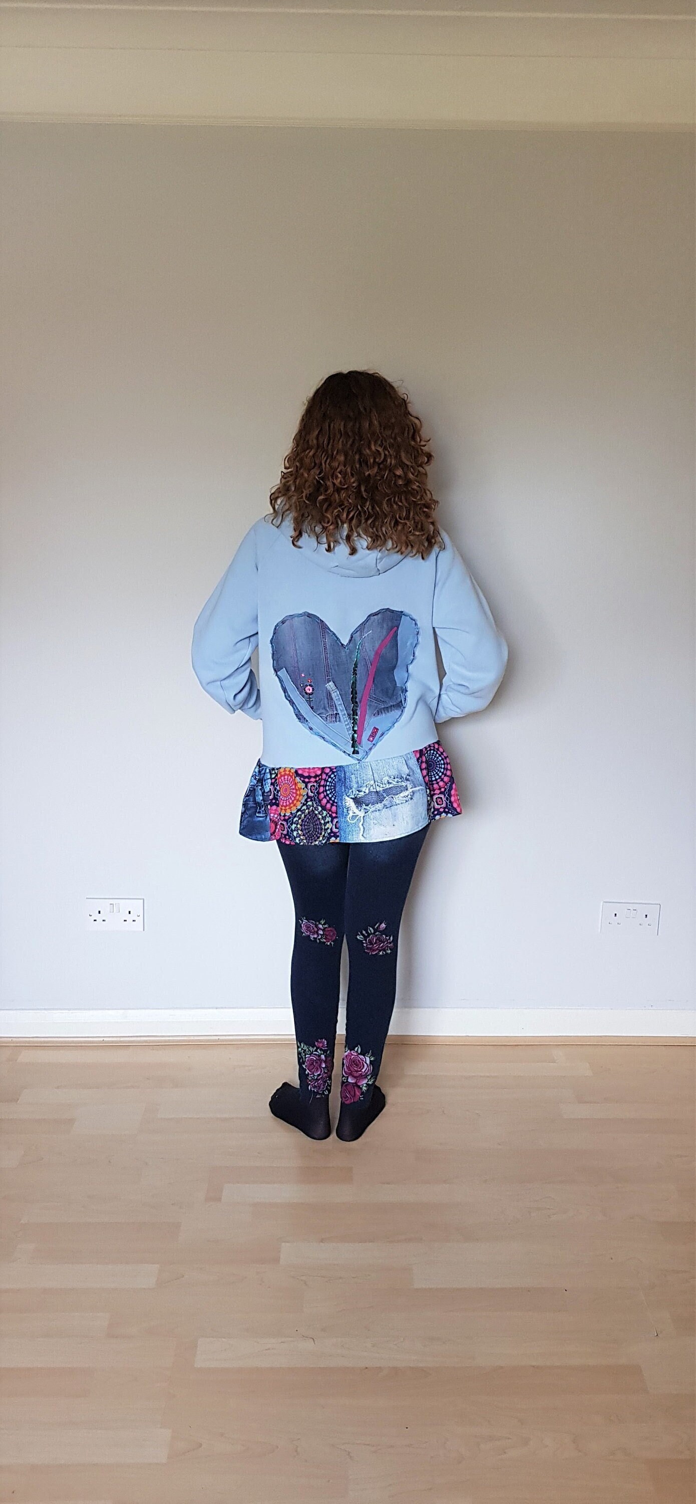 Y2K Clothing Blue Hoodies for Women Upcycled Sweatshirt - Etsy