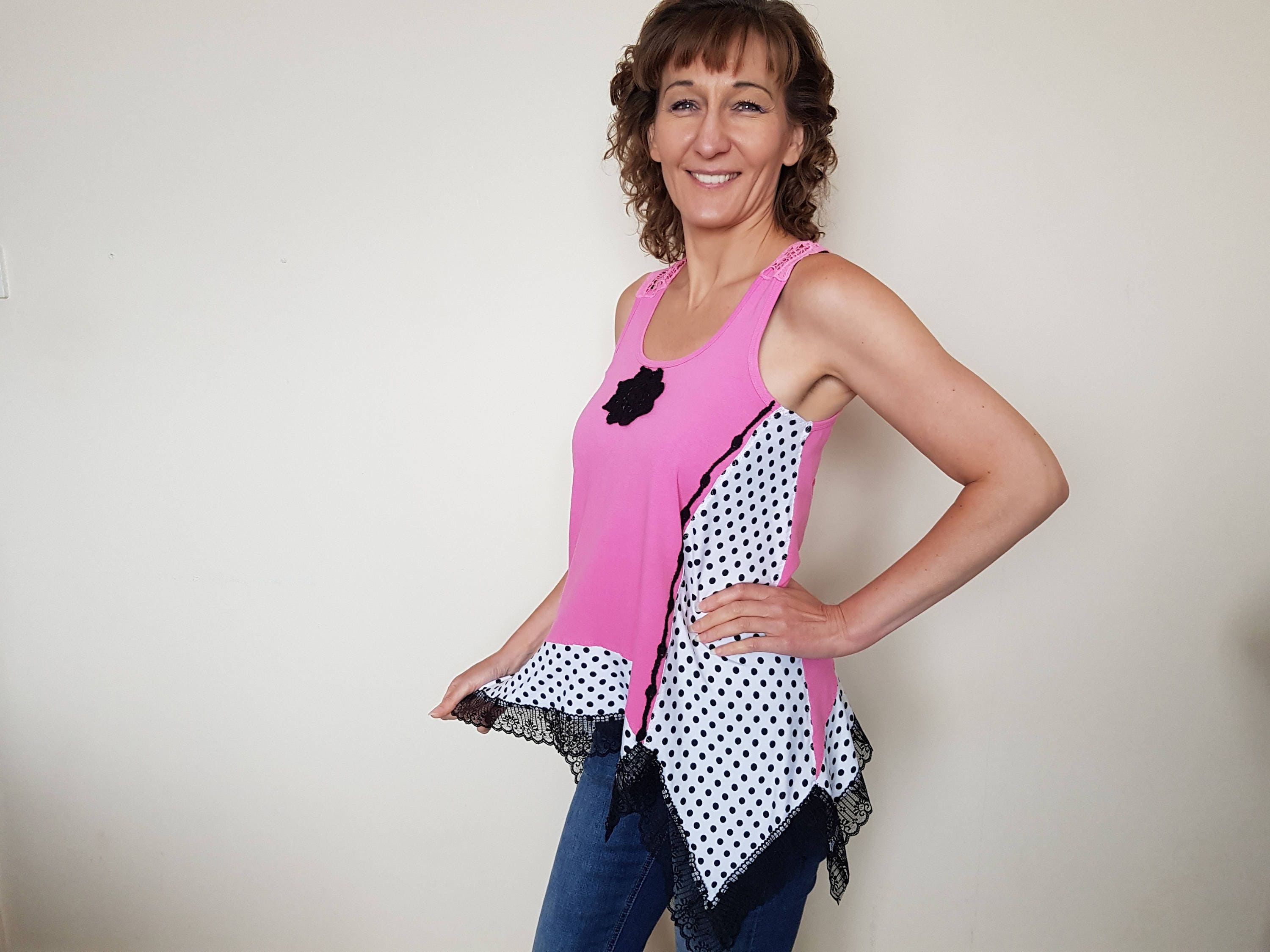 Upcycled Tank Top for Women Upcycled Tunics Recycled - Etsy UK