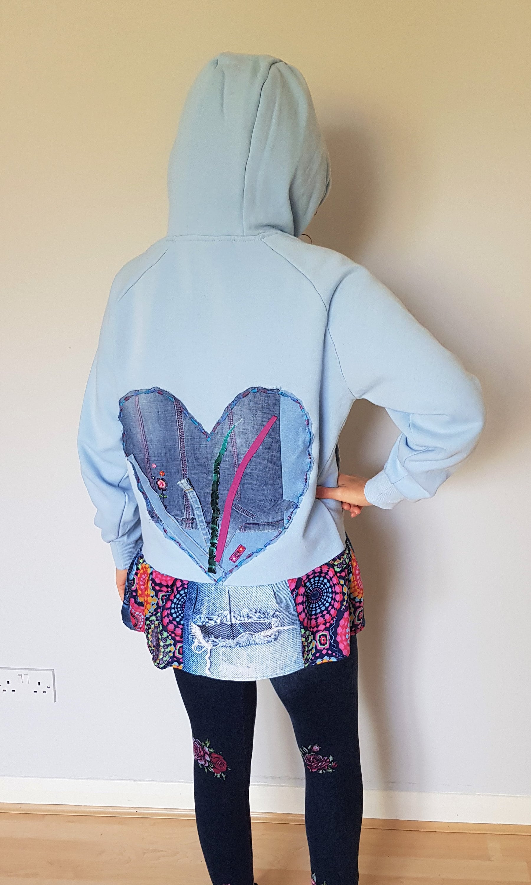 Y2K Clothing Blue Hoodies for Women Upcycled Sweatshirt - Etsy
