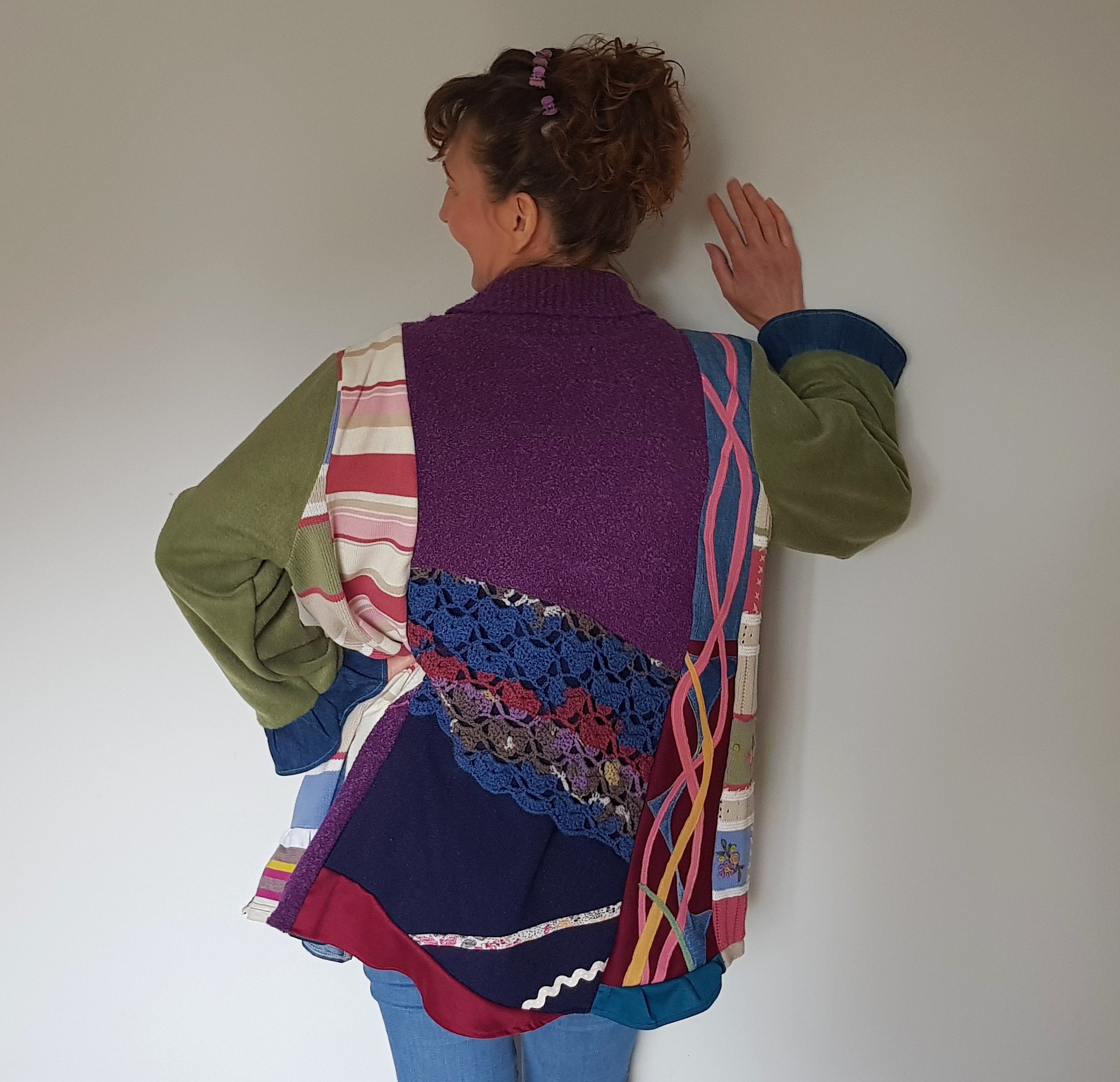 Upcycled Sweater Tunic, Womens Tunic Tops, Pls Size Clothing, Upcycle ...