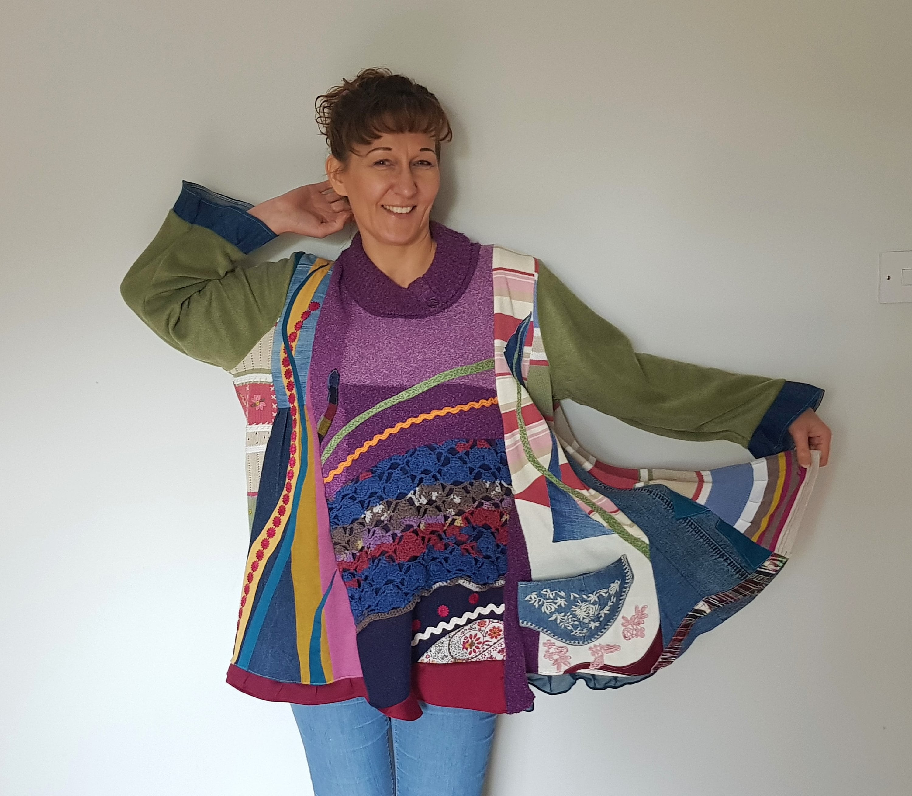 Upcycled Sweater Tunic, Womens Tunic Tops, Pls Size Clothing, Upcycle ...