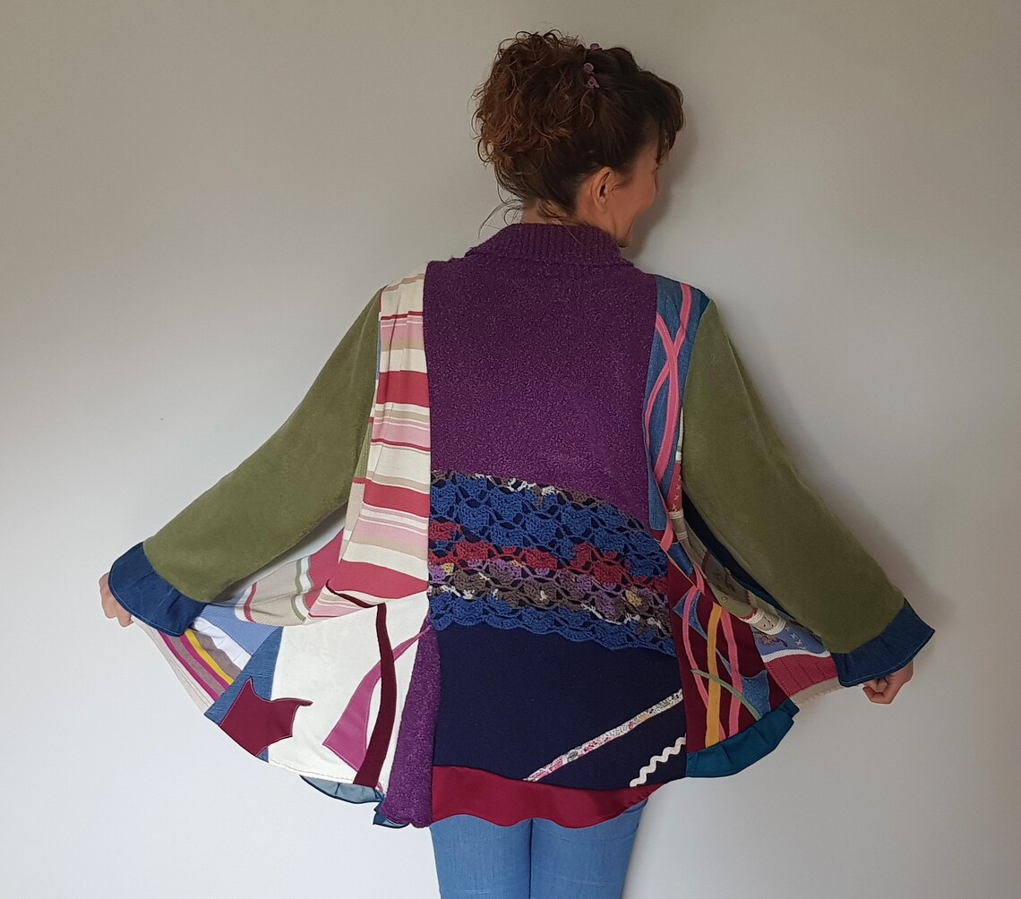 Upcycled Sweater Tunic, Womens Tunic Tops, Pls Size Clothing, Upcycle ...