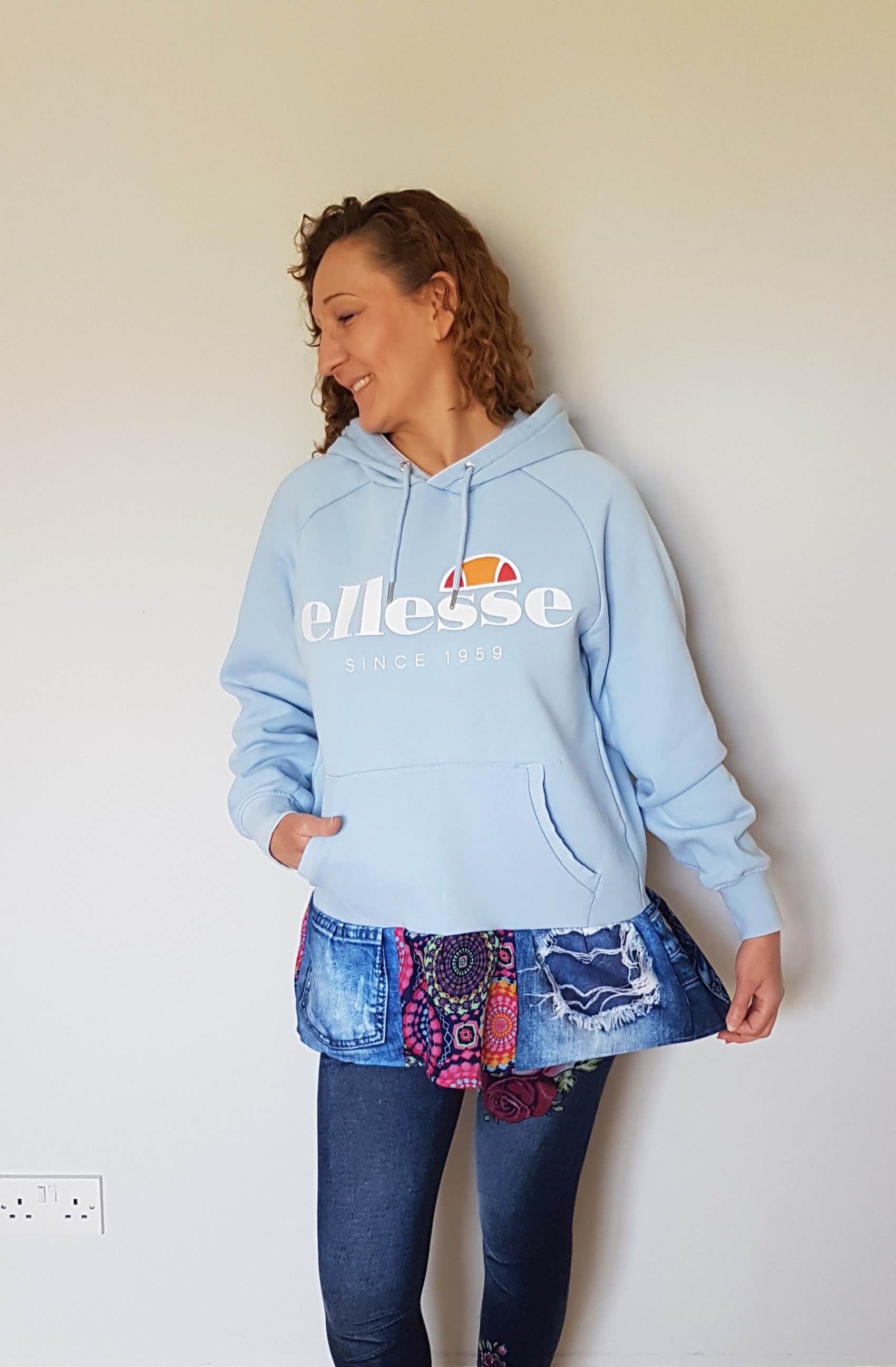 Y2K Clothing Blue Hoodies for Women Upcycled Sweatshirt - Etsy
