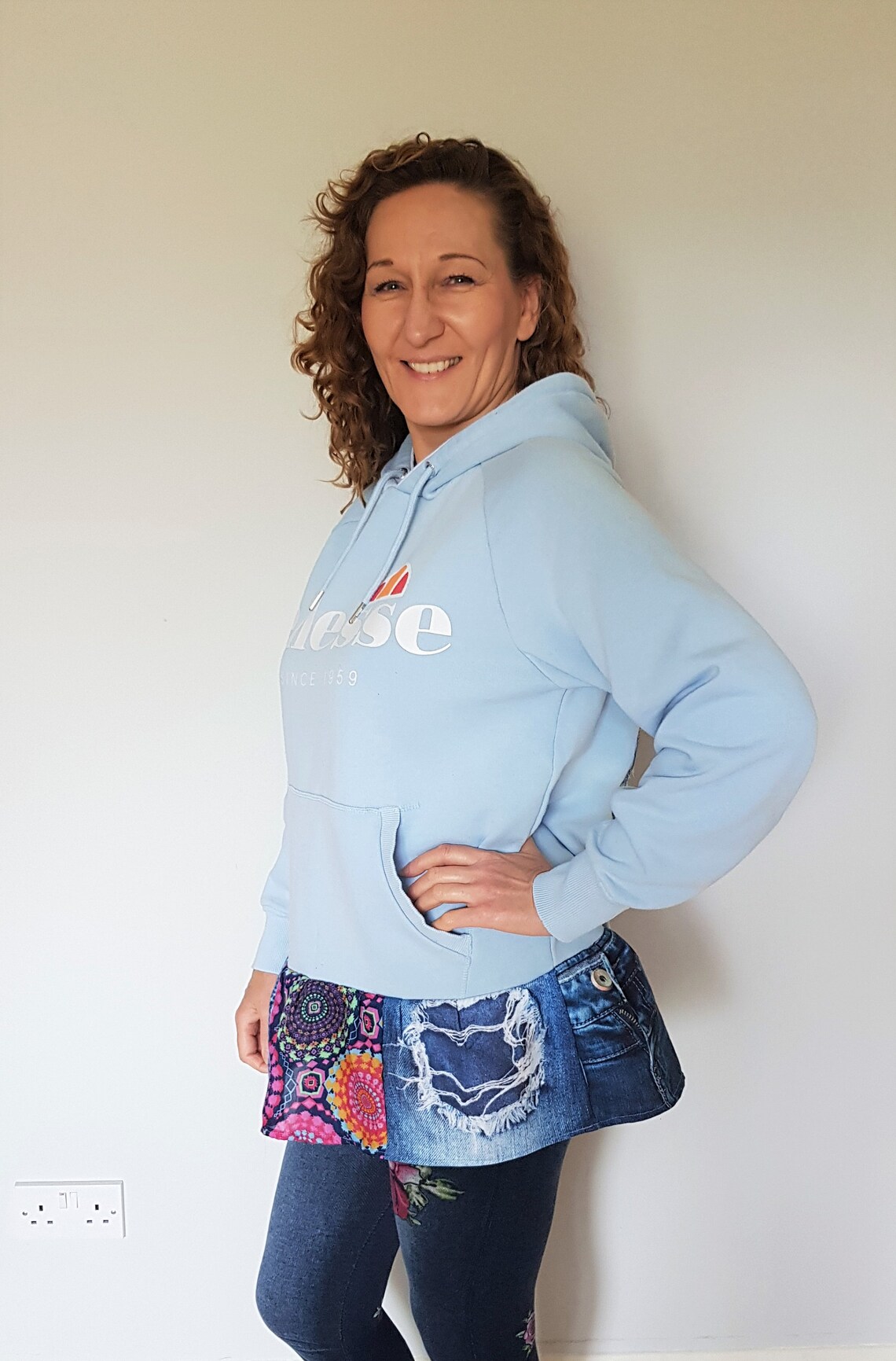 Y2K Clothing Blue Hoodies for Women Upcycled Sweatshirt - Etsy
