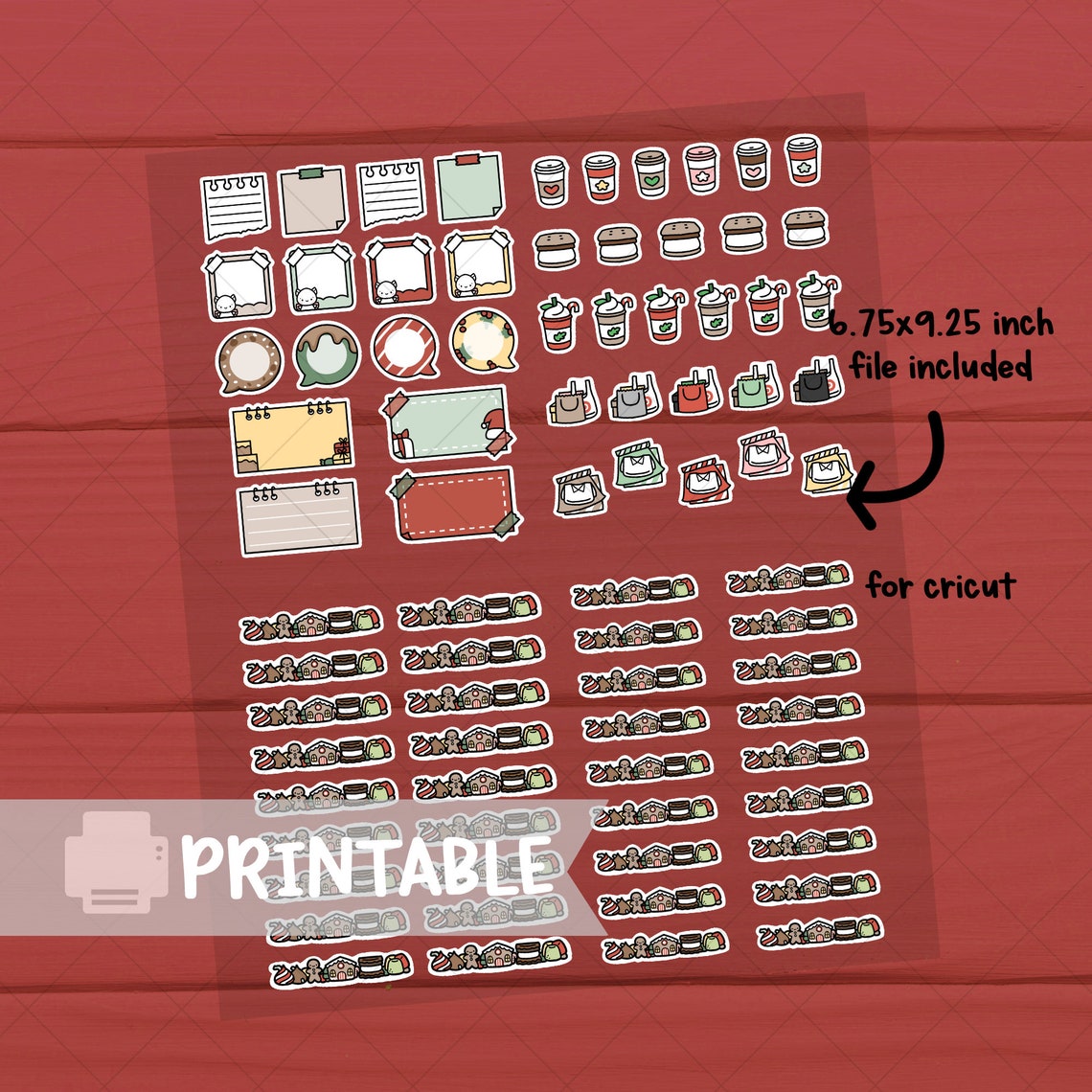 Printable Stickers: Jolly Doodles Planner Sticker Digital - Etsy