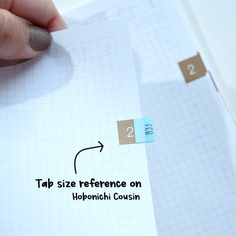 Monthly Tabs Smile Font Style Printable Planner Stickers - Etsy