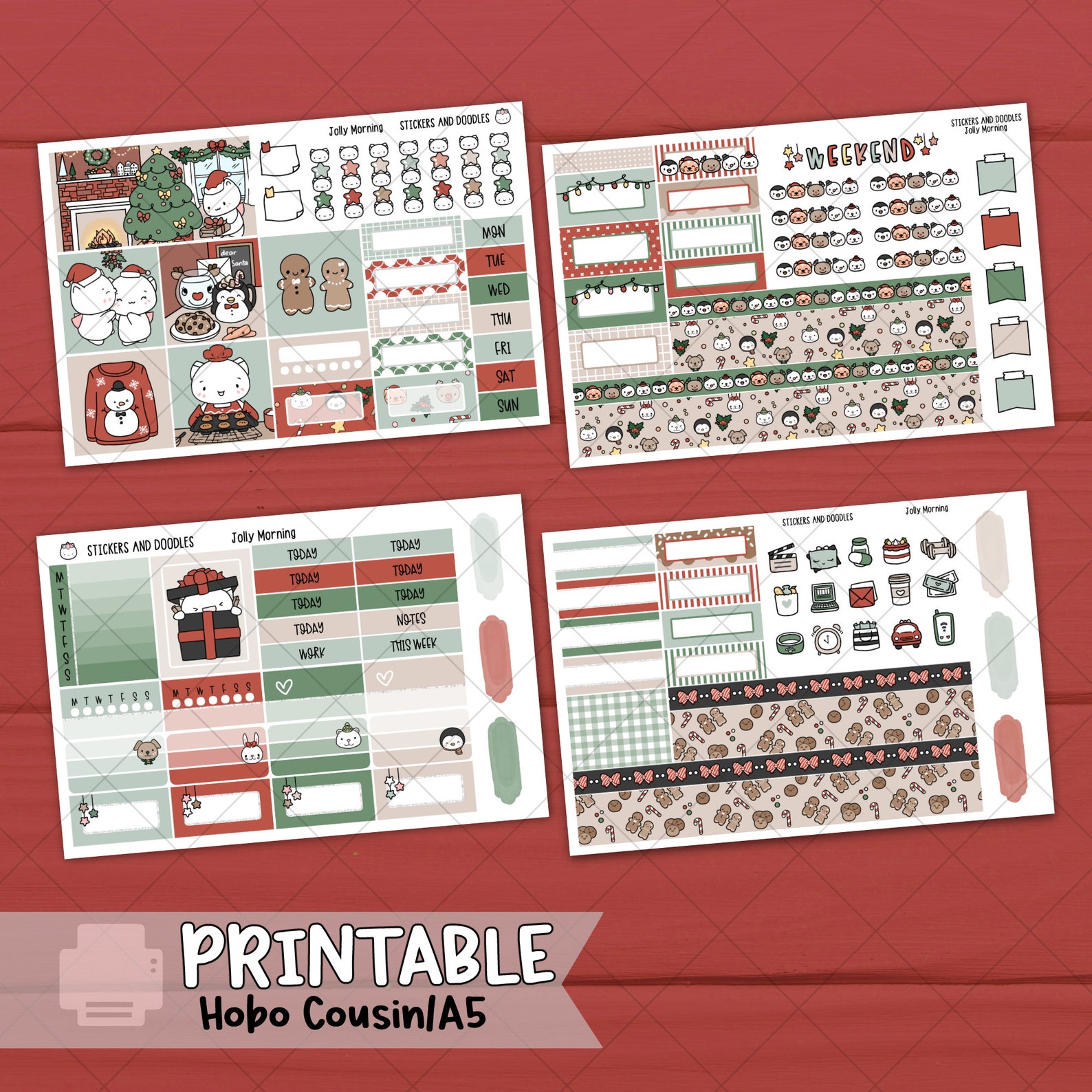 Printable: Jolly Morning A5 Hobonichi Cousin Weekly Page - Etsy