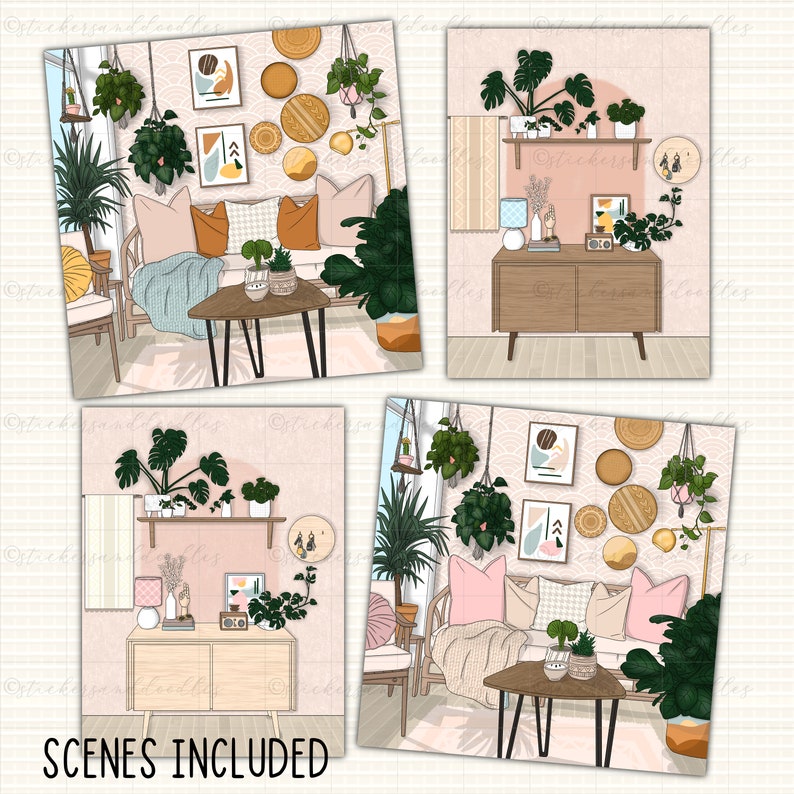 Happy Spaces Clip Art Illustration Planner Sticker Clipart - Etsy