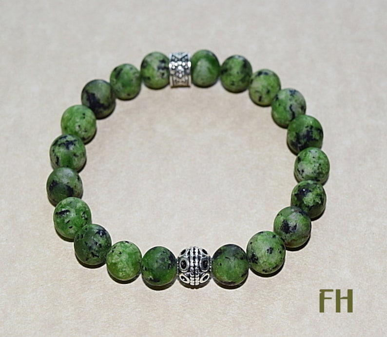 Jade Green Spotted Jade Matte Jade Jade Bracelet Jade | Etsy