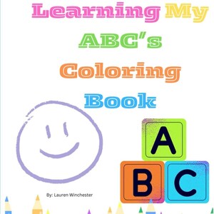 Learning My Abc's Coloring Book - Etsy