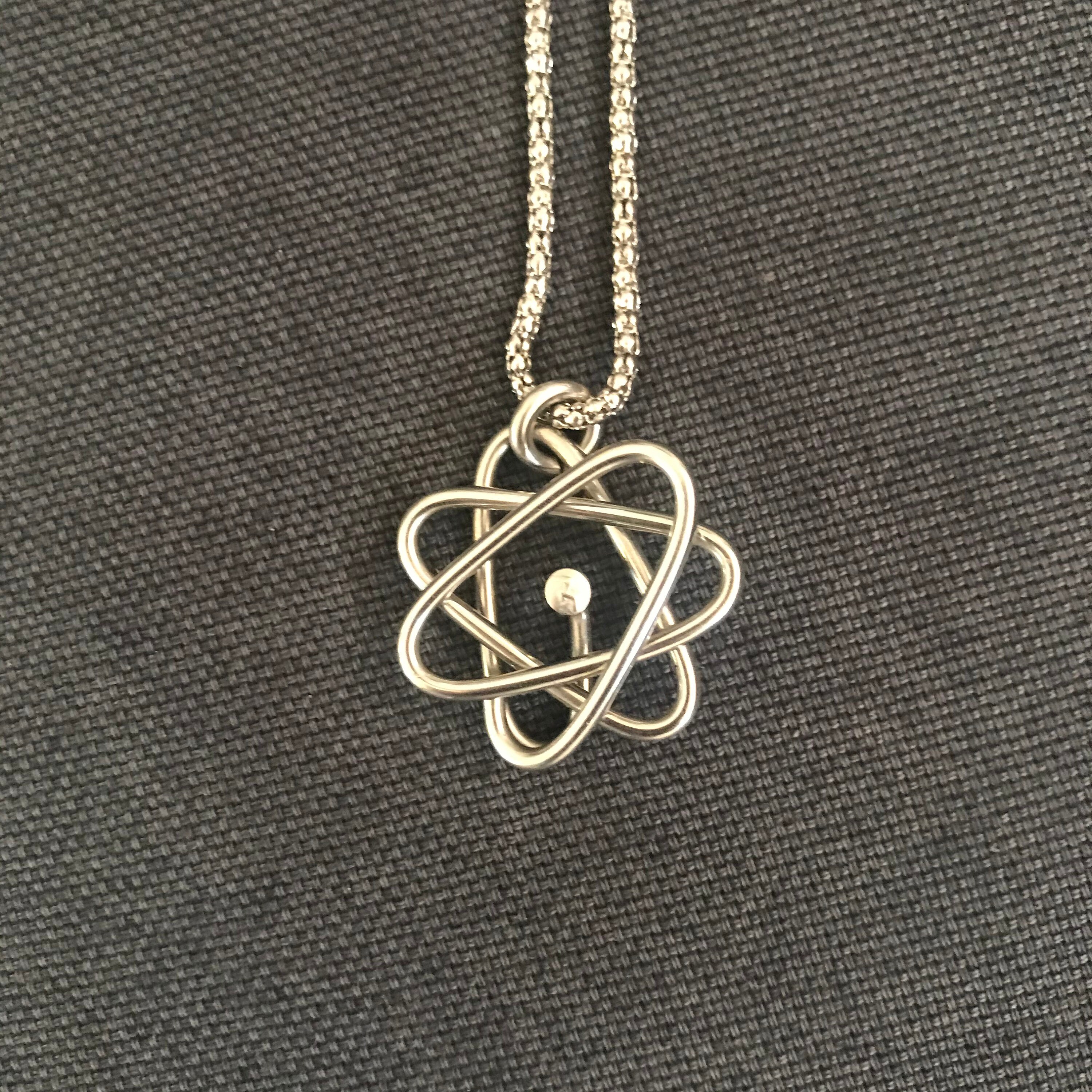 Atom Necklace, Science Necklace, Flower Necklace, Atomic Necklace ...