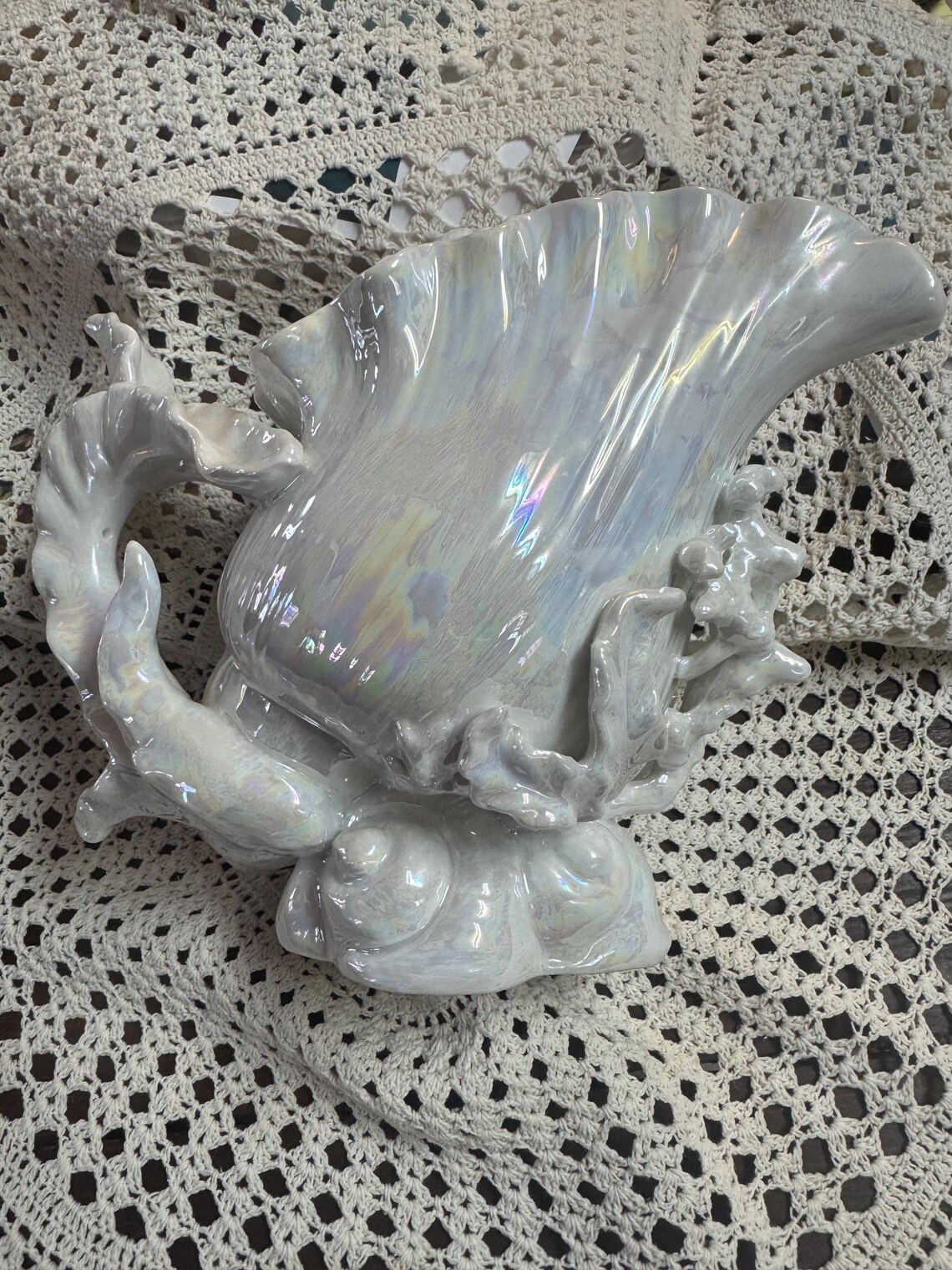 Seashell Pitcher With Mother of Pearl - Etsy