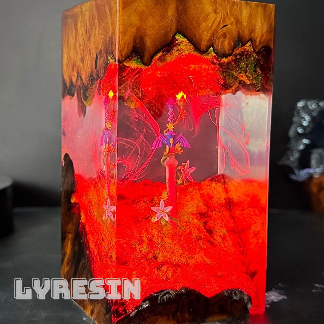 Master Sword With Silent Princess Flower Night Light, Home Decor, Resin ...