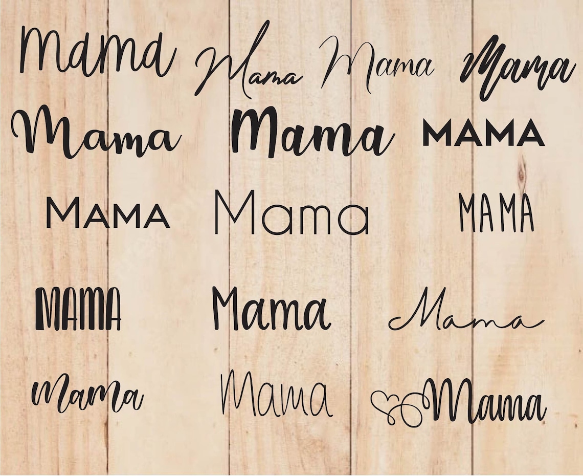 Mama Font Pack SVG File | Mama Font Bundle SVG | Mama SVG | Mama Font Pack | Mama Cut File ...