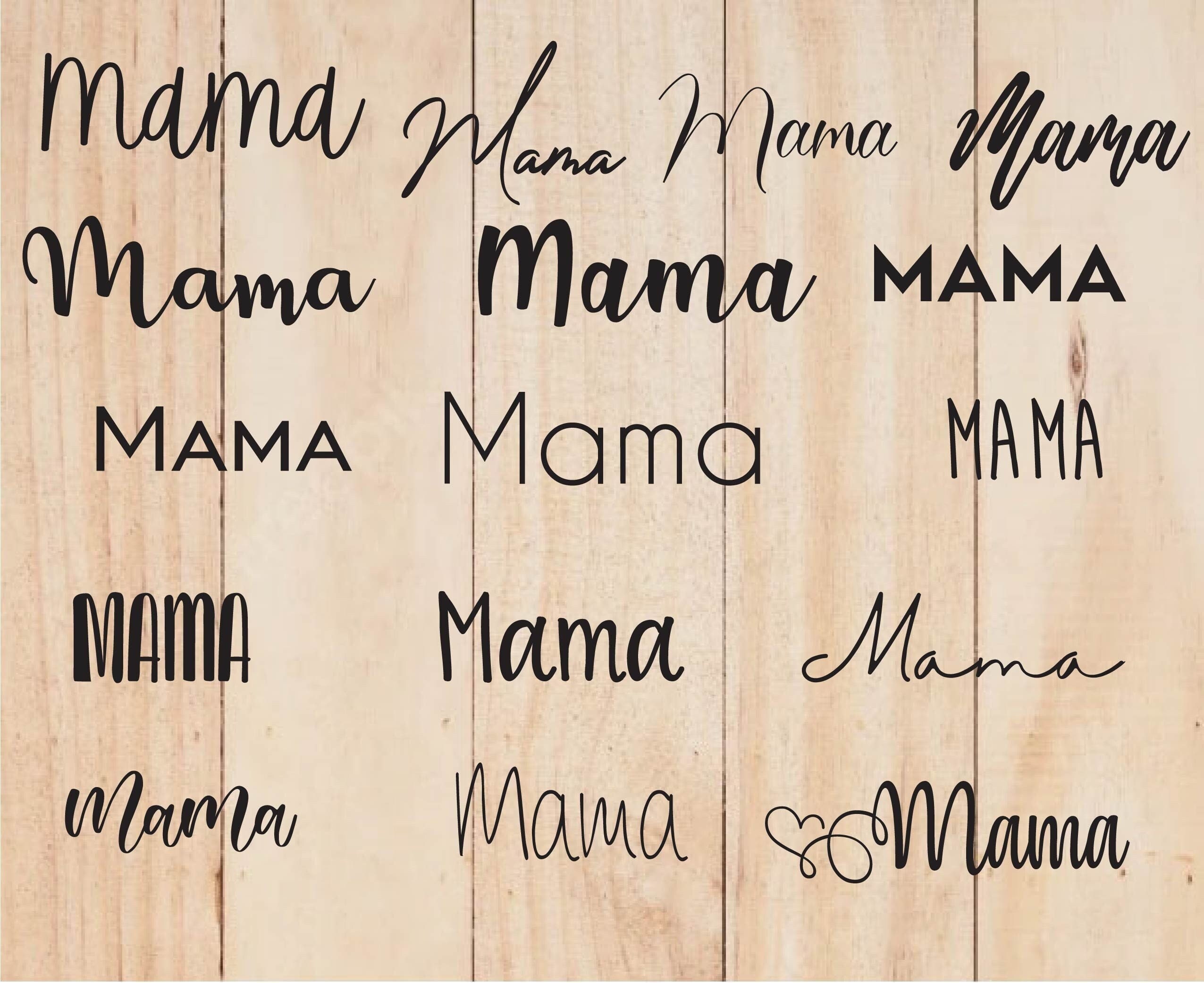 Mama Font Pack Svg File Mama Font Bundle Svg Mama Svg Mama Font Pack Mama Cut File