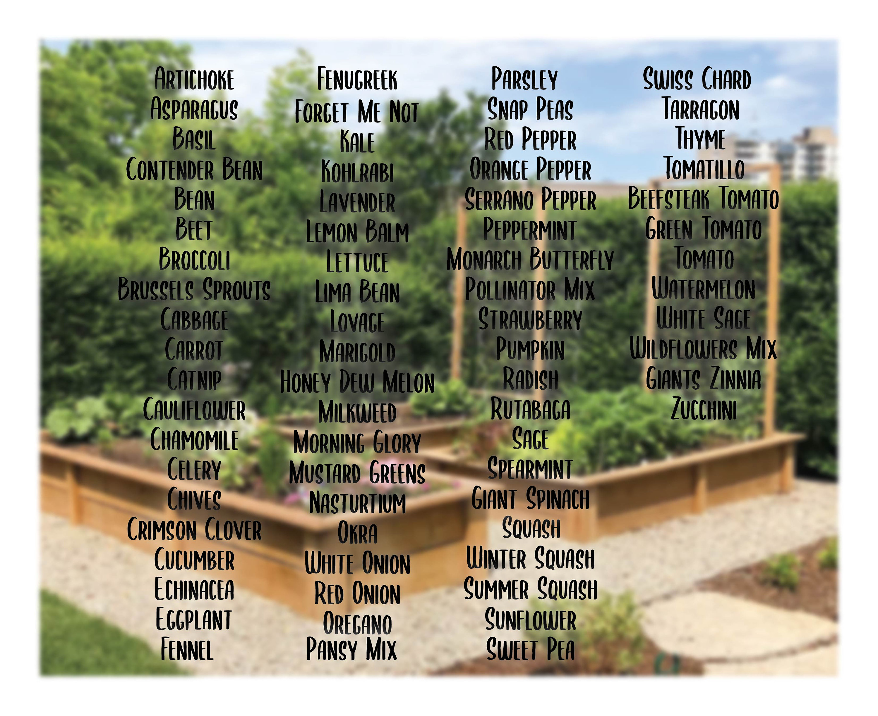 Farmhouse Font Garden Marker Labels SVG Png Vegetables Fruit Herbs ...