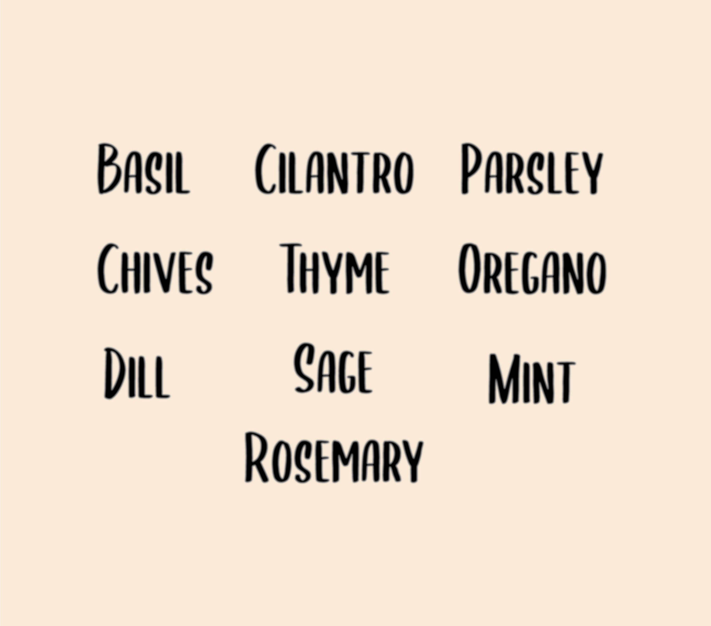 Herb Label SVG PNG Herb Label Handwitten Font Herb Garden Labels ...