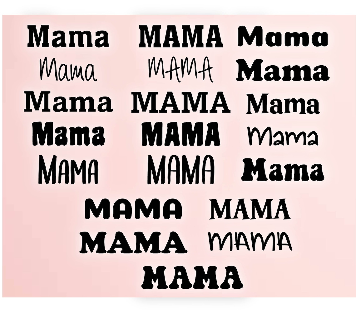 Mama Font Pack SVG PNG Mama Font Bundle Mama SVG Mama Font - Etsy