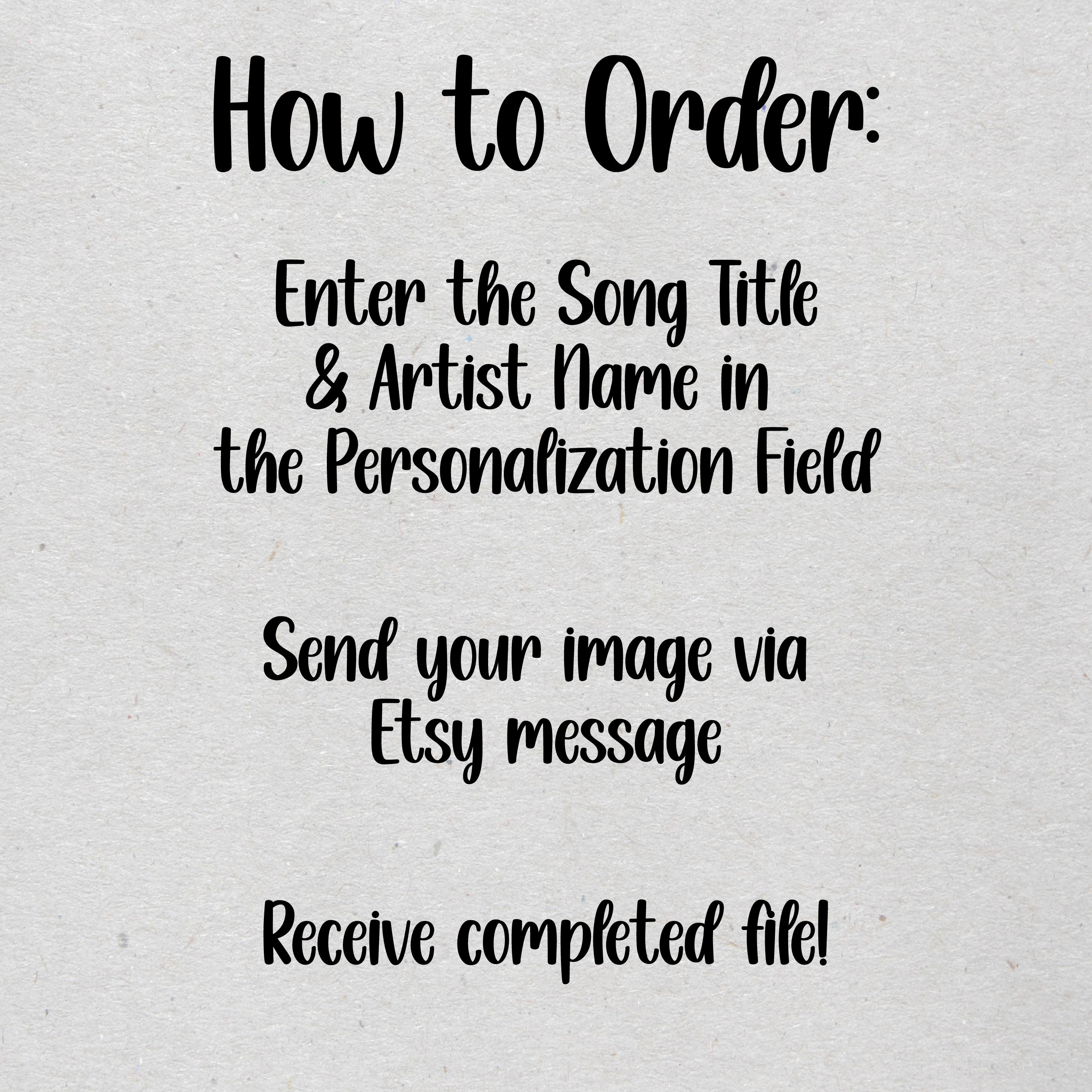 Custom Song Plaque SVG Personalized Music Plaque Wall Art Custom Gift ...